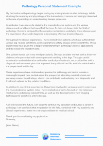 Professional Pathology Personal Statement Writing Assistance