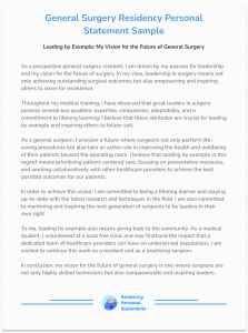 Surgery Residency Personal Statement Writing for Success