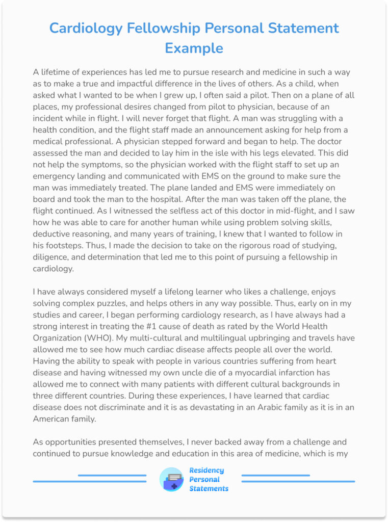 How to Write Cardiology Personal Statement Effectively