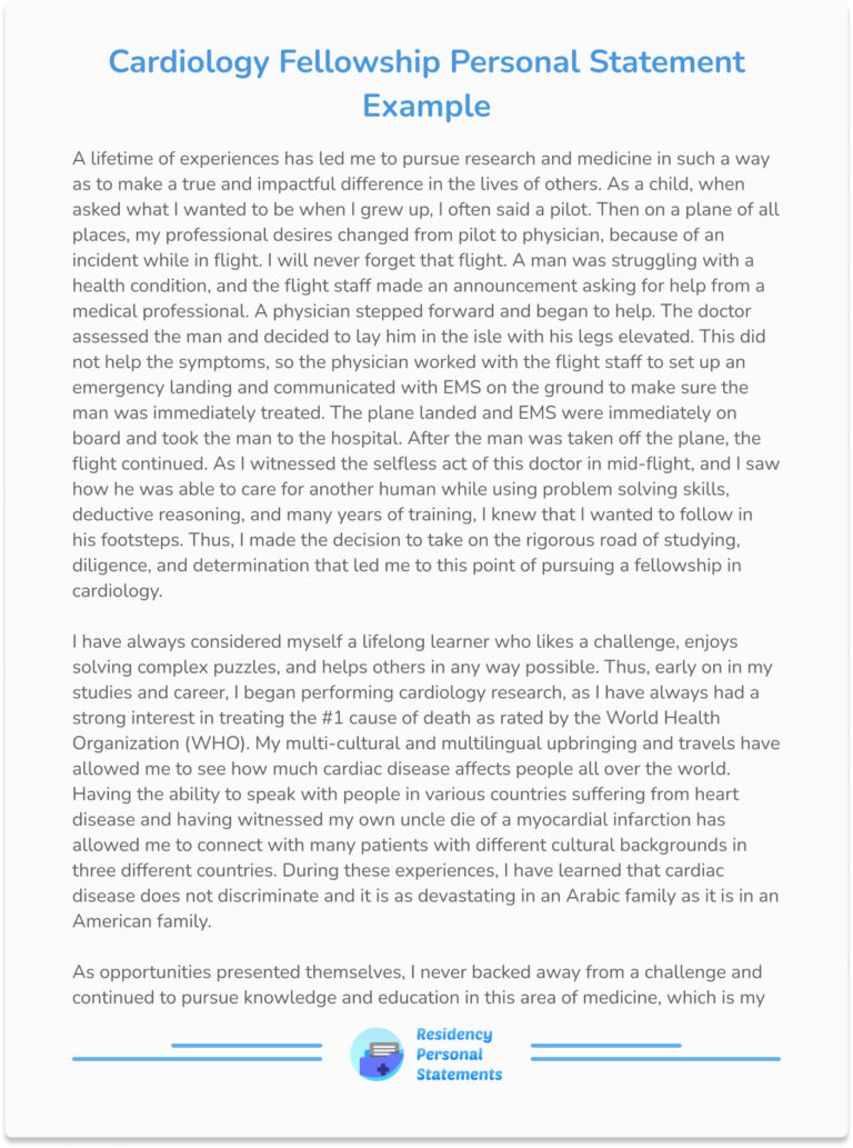 How to Write Cardiology Personal Statement Effectively