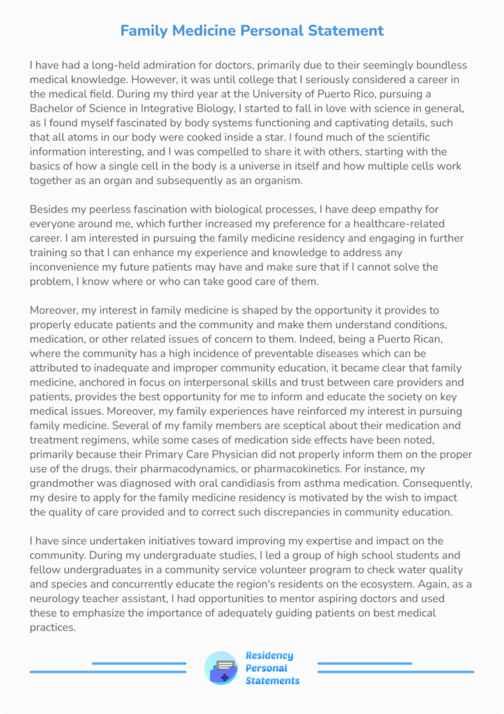 Family Medicine Residency Personal Statement: Samples & Help