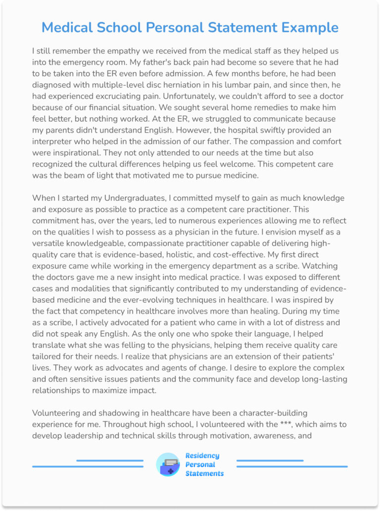 Medical School Personal Statement Writing Service | 20% OFF