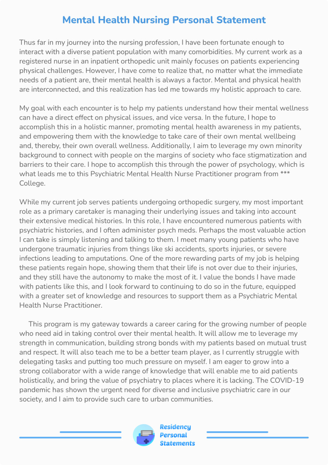 Best Mental Health Nursing Personal Statement Writing Services