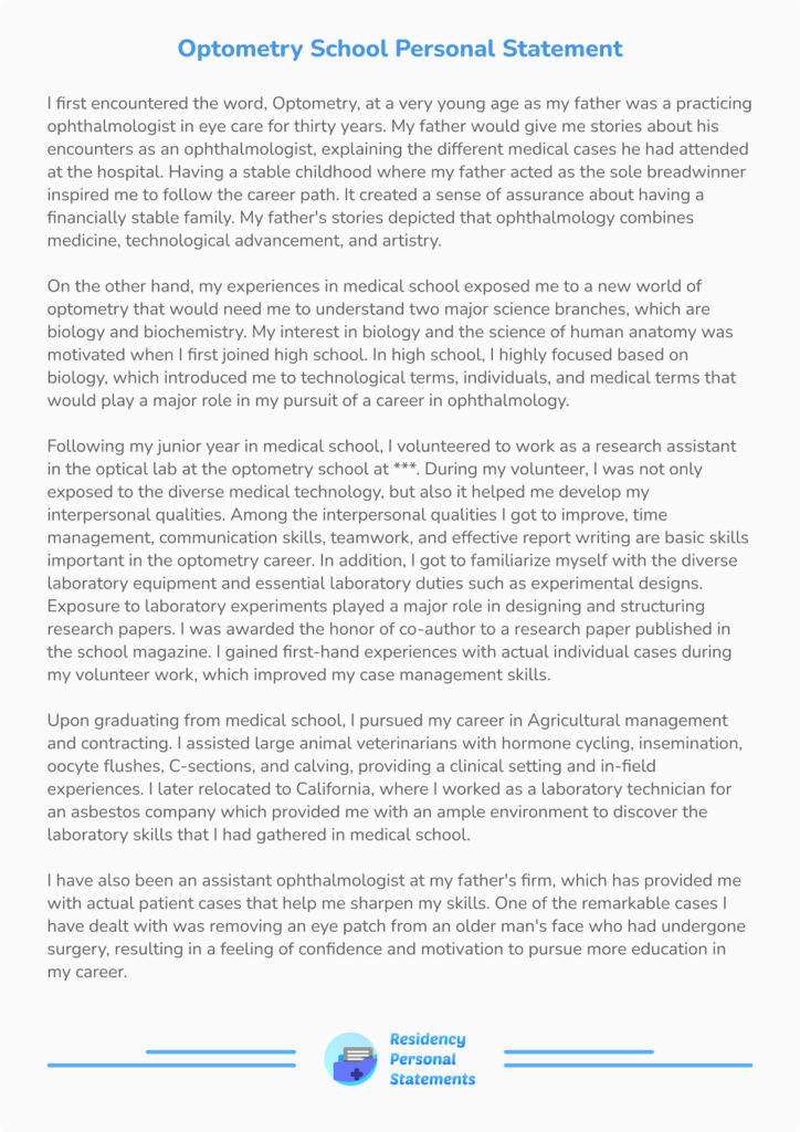 Get a Perfect Optometry Personal Statement With Our Help